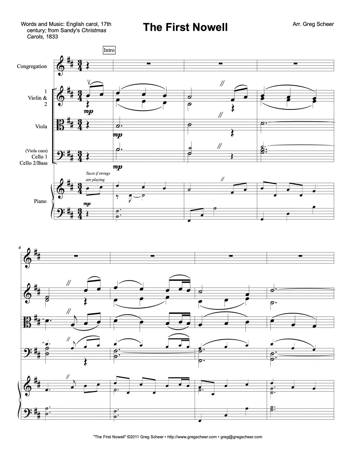 The First Nowell – Greg Scheer