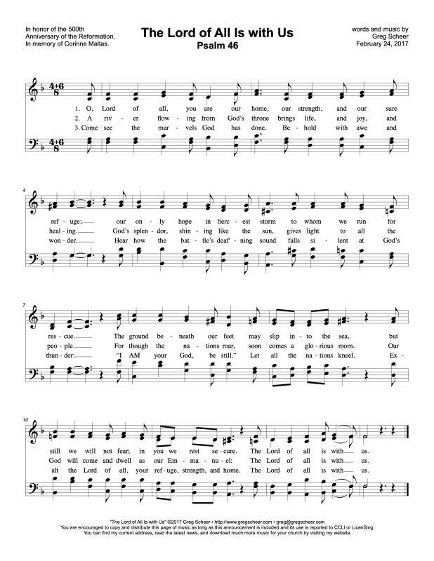 Psalm 46: The Lord of All Is with Us – Greg Scheer Music