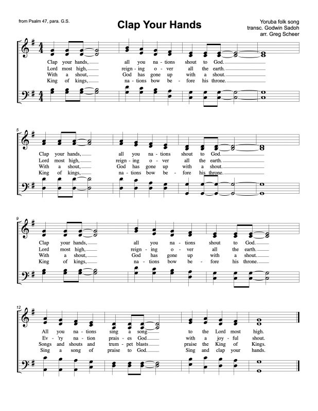Psalm 47: Clap Your Hands – Greg Scheer