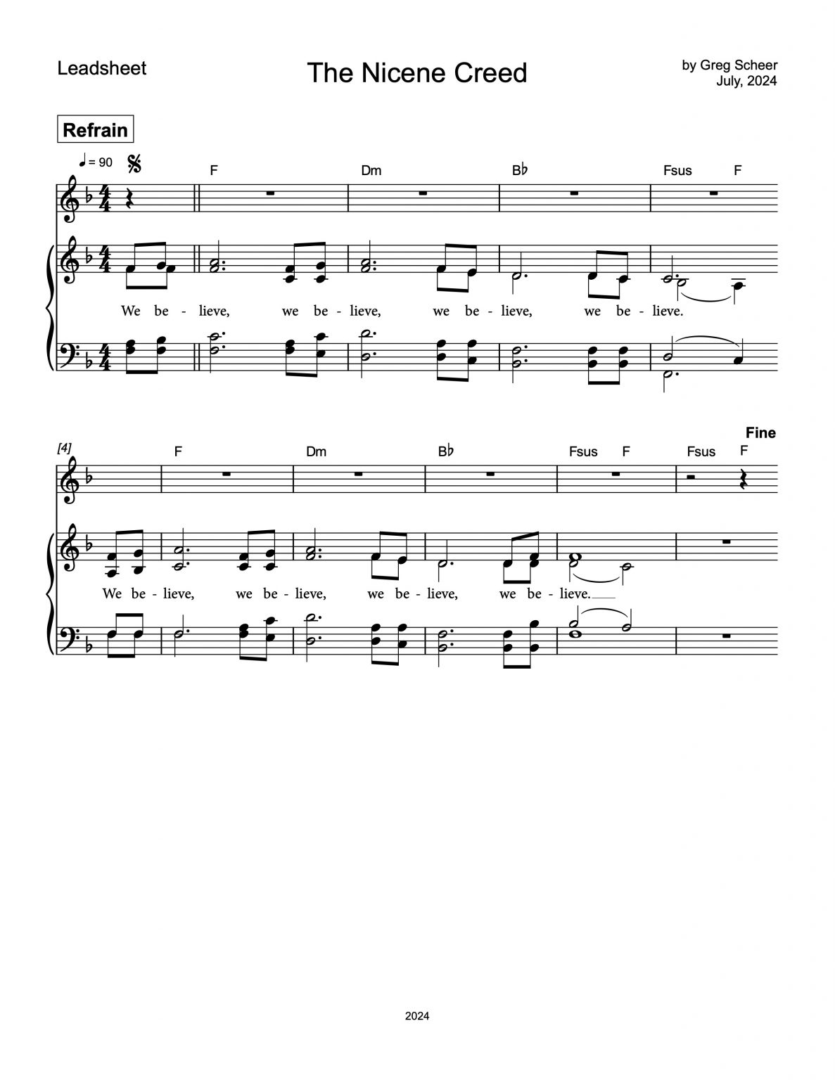 The Nicene Creed – Greg Scheer Music